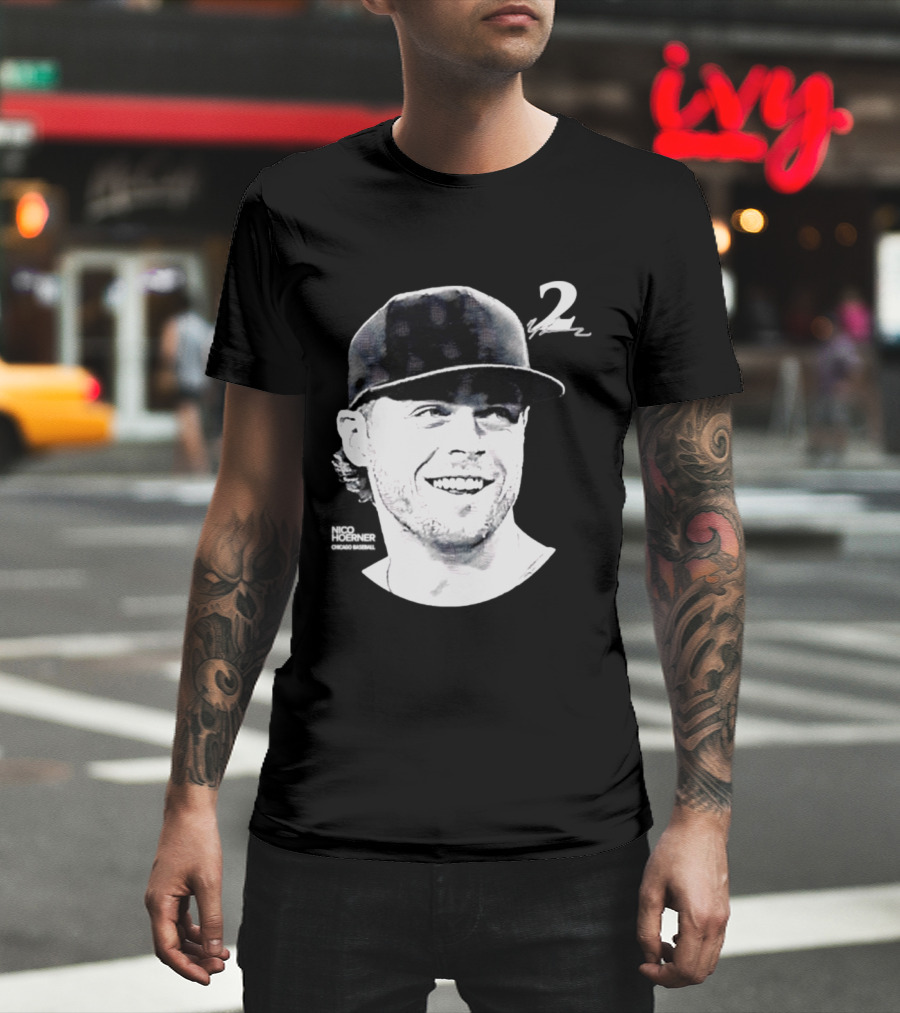 Chicago Cubs Nico Hoerner 2 MLB 2026 Lineage Series T-Shirt