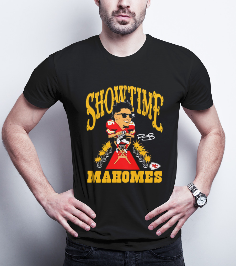 Showtime Mahomes Kansas City Chiefs Football Iconic Caricature T-Shirt