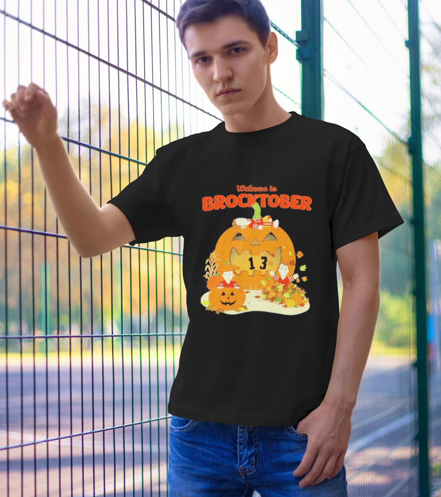 Welcome To Brocktober Brock Purdy 13 Halloween Pumpkin Fun T-Shirt