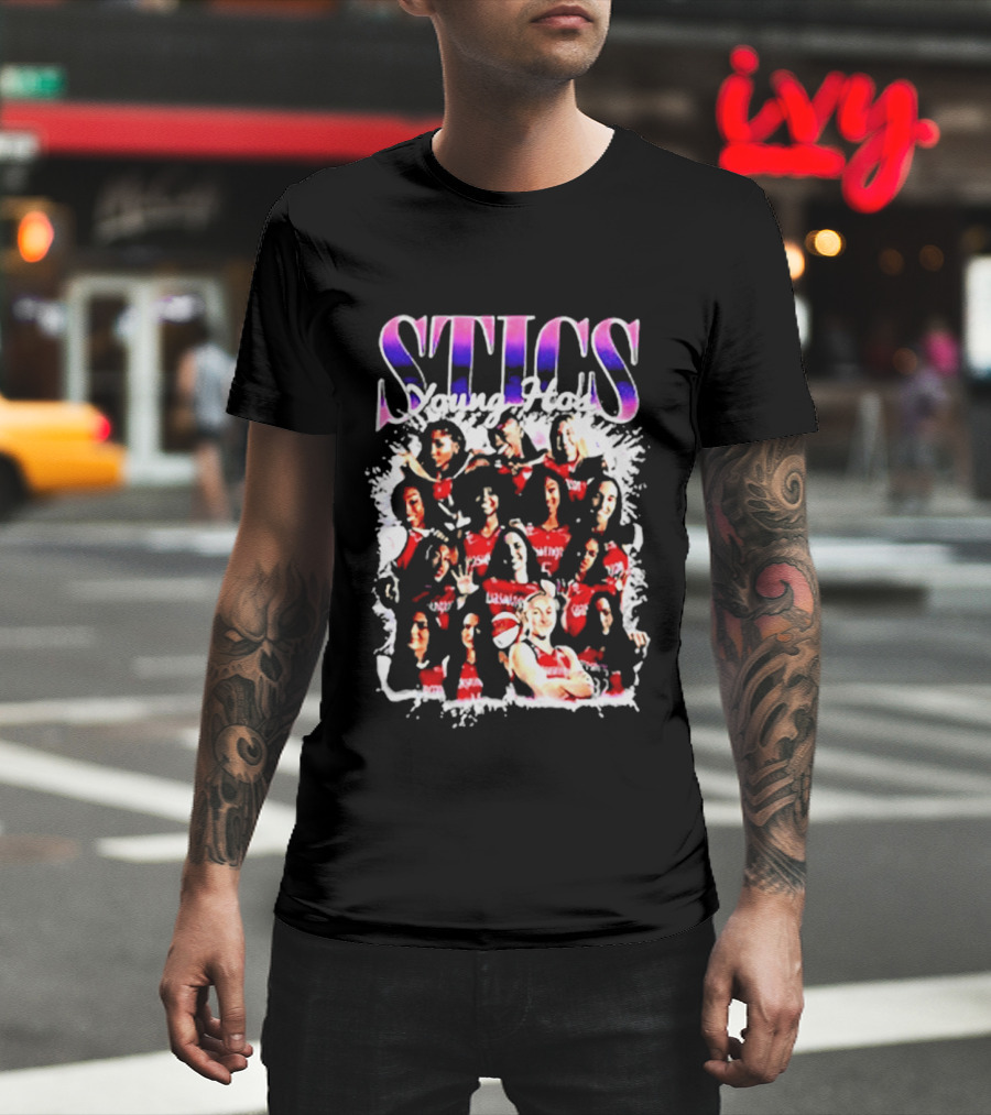 STICS Young Hoops Women Basketball Team Sports T-Shirt