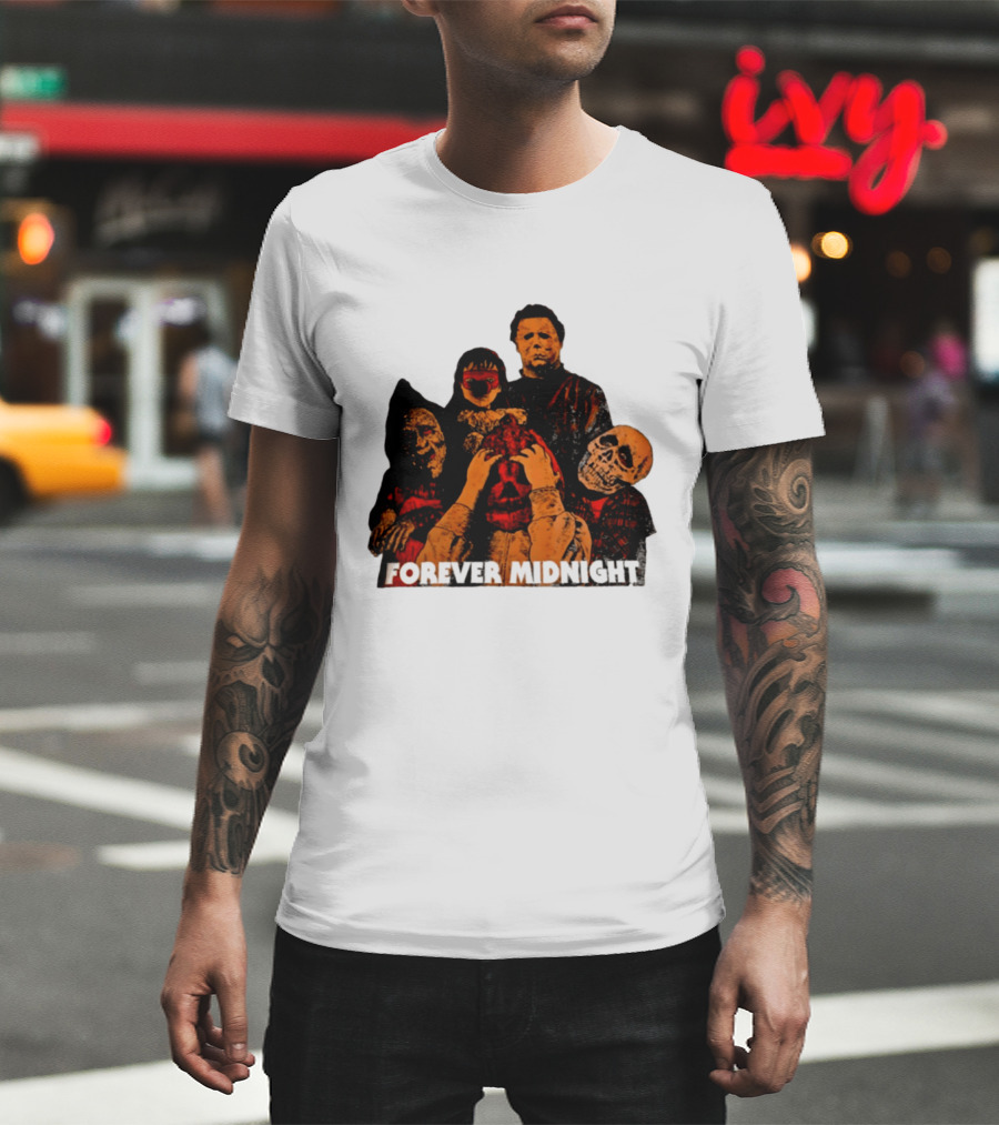 Forever Midnight Horror Icons Halloween Classic Characters T-Shirt
