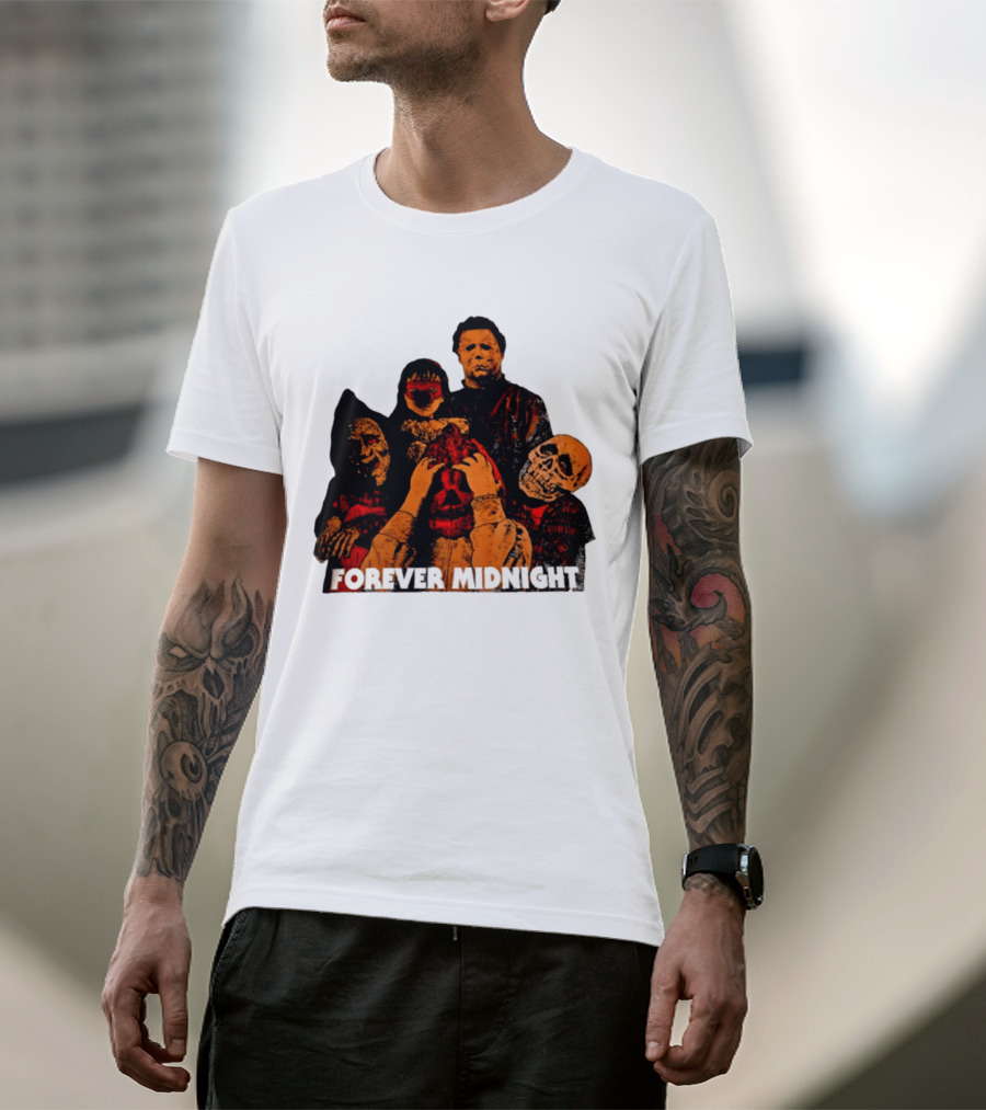 Forever Midnight Horror Icons Halloween Classic Characters T-Shirt