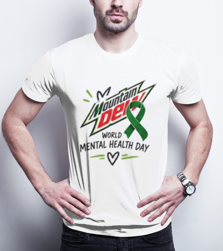 Mountain Dew Green Ribbon World Mental Health Day T-Shirt
