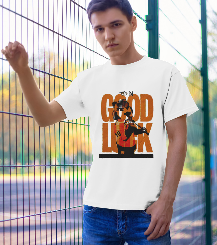 Nashville Predators Gnash Good Luck Hockey T-Shirt