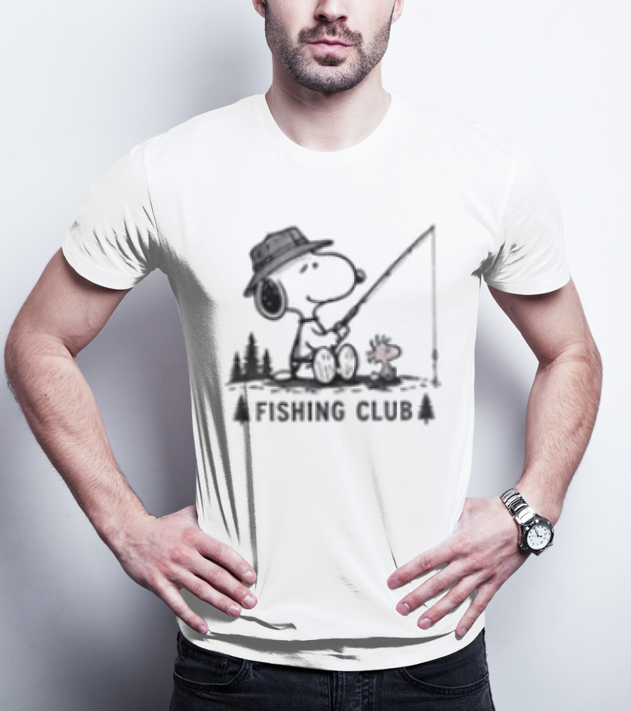 Snoopy Fishing Adventure Lake Life For Peanuts And Fishing Enthusiasts T-Shirt