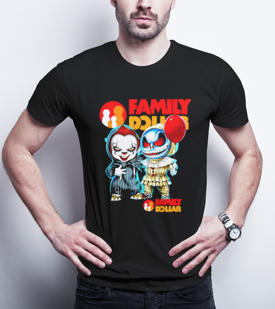 Family Dollar Pennywise Skellington 2026 Halloween Collaboration Red Balloon T-Shirt