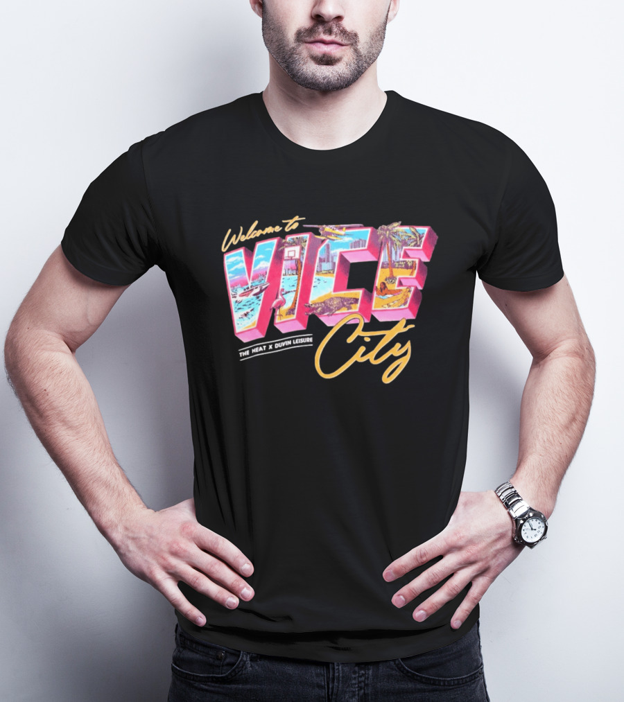 Welcome To Vice City The Heat & Duvin Leisure Miami GTA 6 T-Shirt