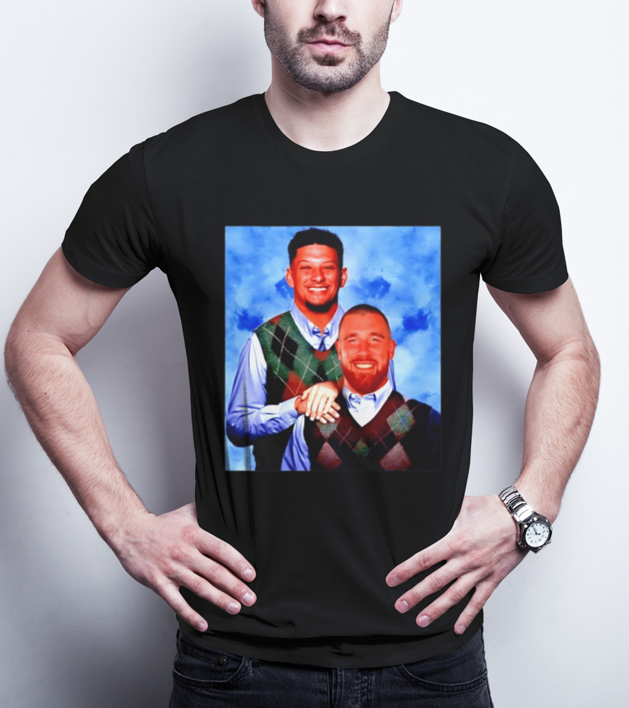 Patrick Mahomes Travis Kelce Step Brothers Meme Football T-Shirt