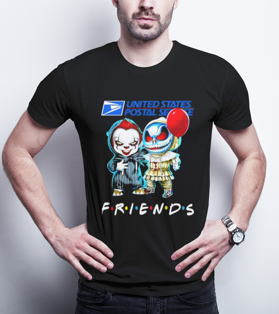 United States Postal Service Pennywise Skellington Friends 2026 Halloween T-Shirt