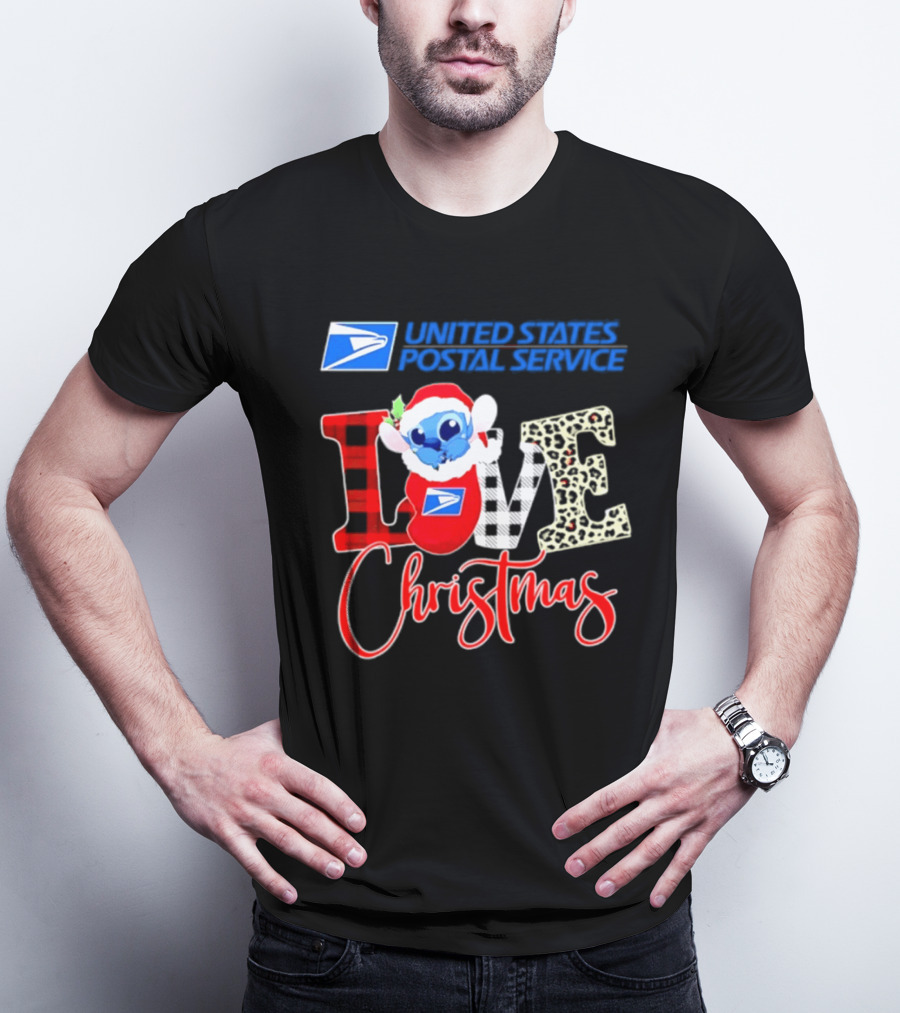 United States Postal Service Stitch Love Christmas 2026 Collaboration T-Shirt