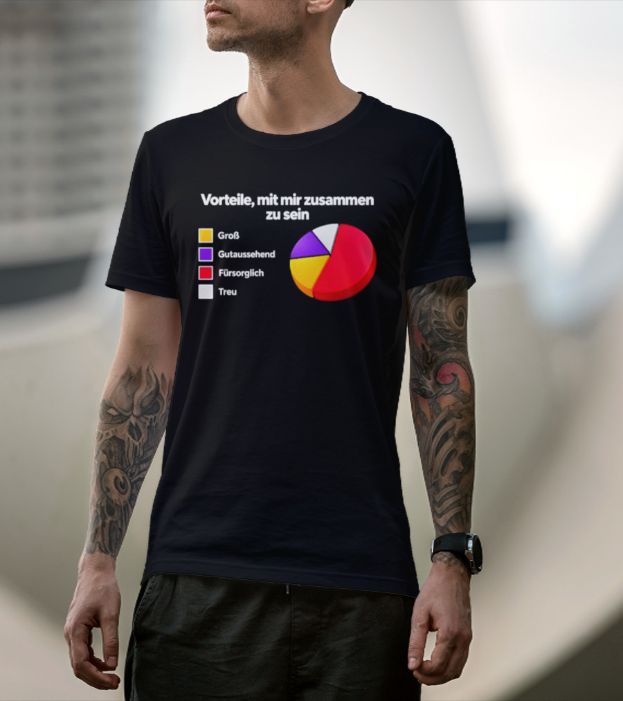 Vorteile Mit Mir Zusammen Zu Sein Grafik Groß Loyal Romantisch Abenteuerlustig T-Shirt