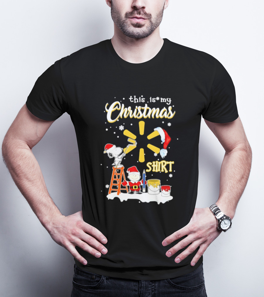 Walmart X Snoopy Woodstock Charlie Brown 2026 This Is My Christmas T-Shirt