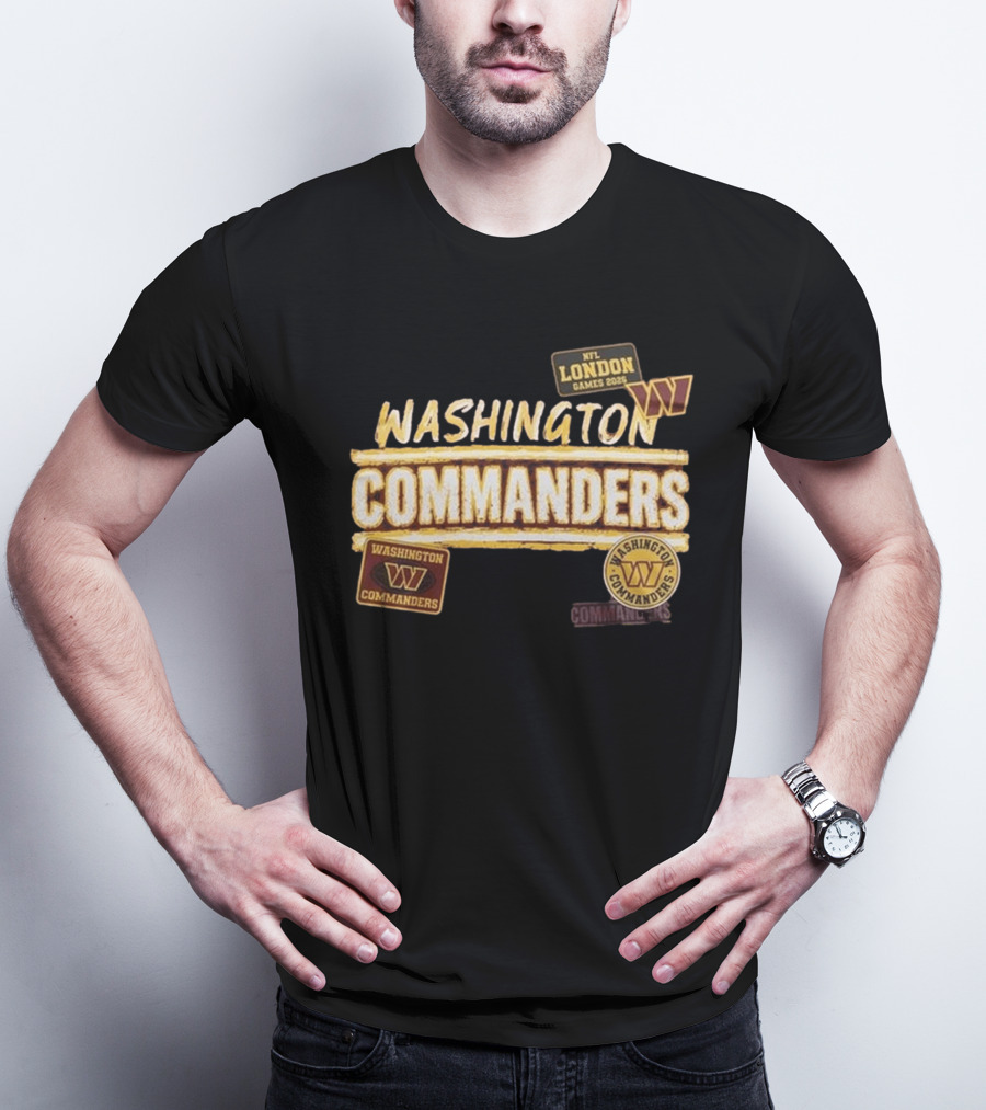 Washington Commanders NFL London Games 2026 Burgundy T-Shirt