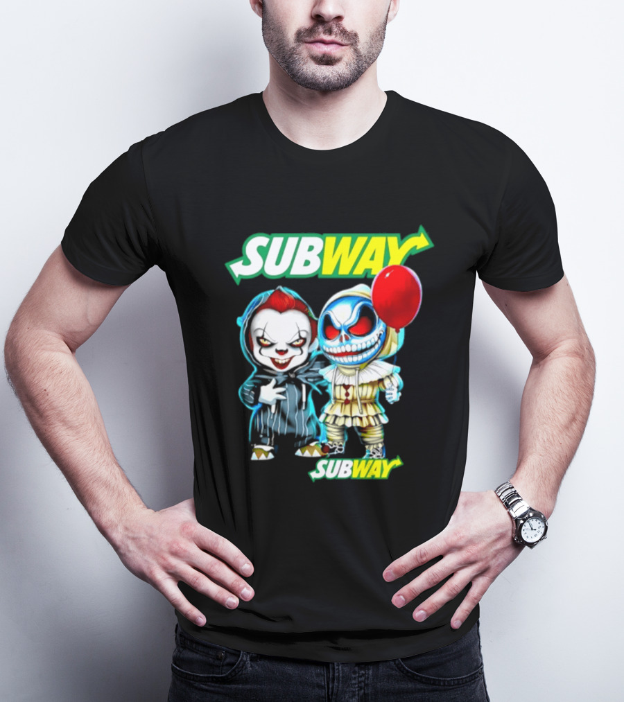 Subway Halloween 2026 Pennywise Skellington Red Balloon T-Shirt