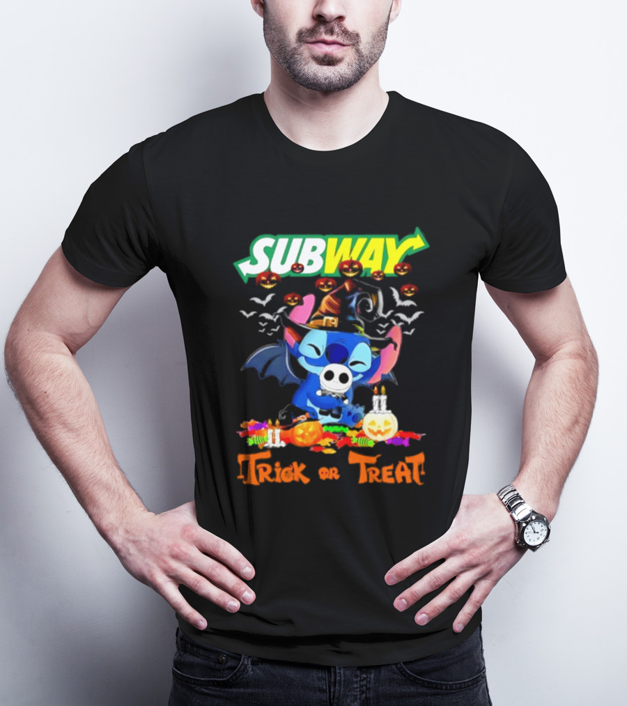 Subway Stitch Trick Or Treat Halloween 2026 T-Shirt