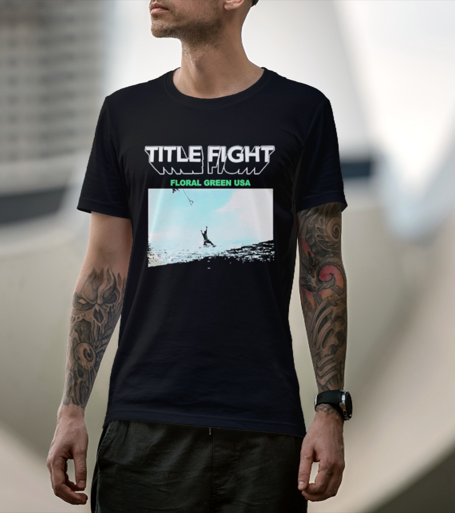 Title Fight Floral Green USA Hardcore Punk T-Shirt
