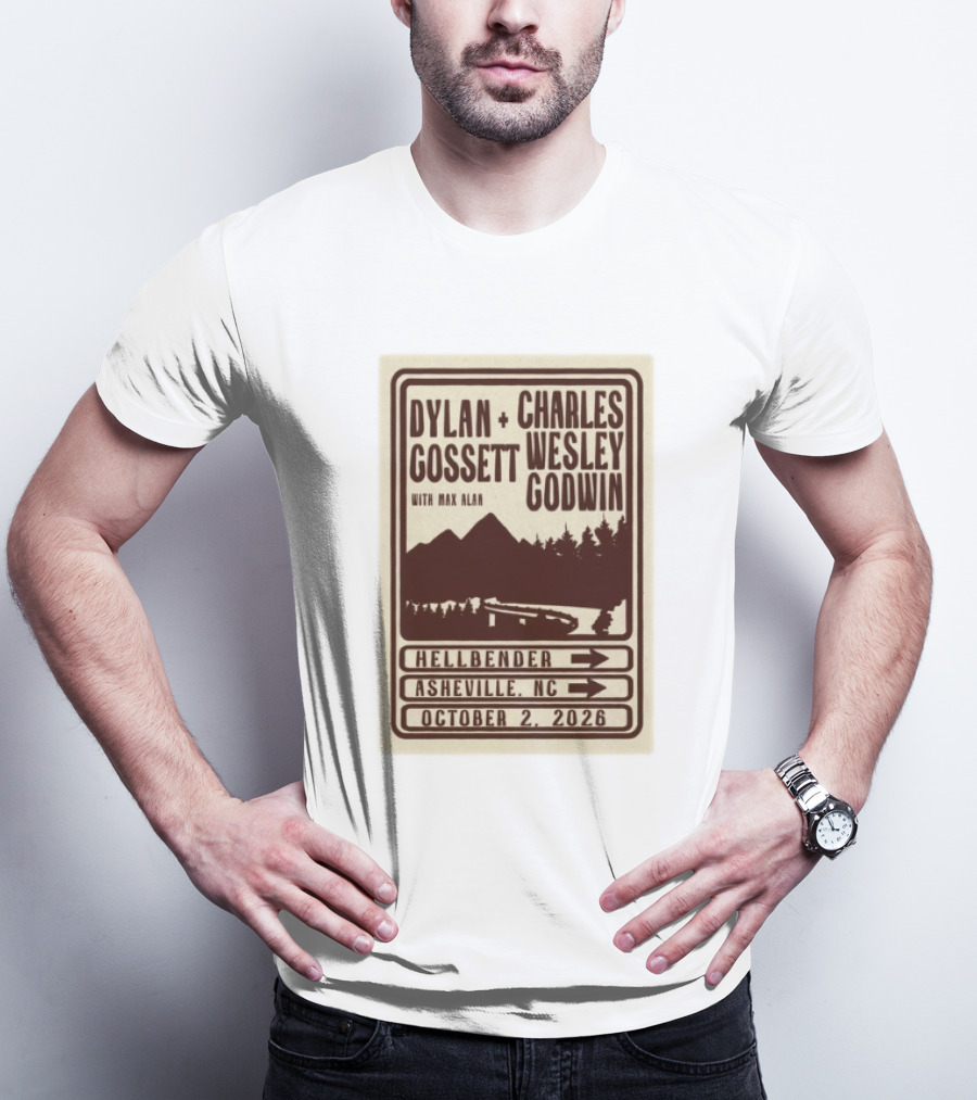 Dylan Gossett Charles Wesley Godwin Concert Hellbender Asheville NC October 2 2026 T-Shirt