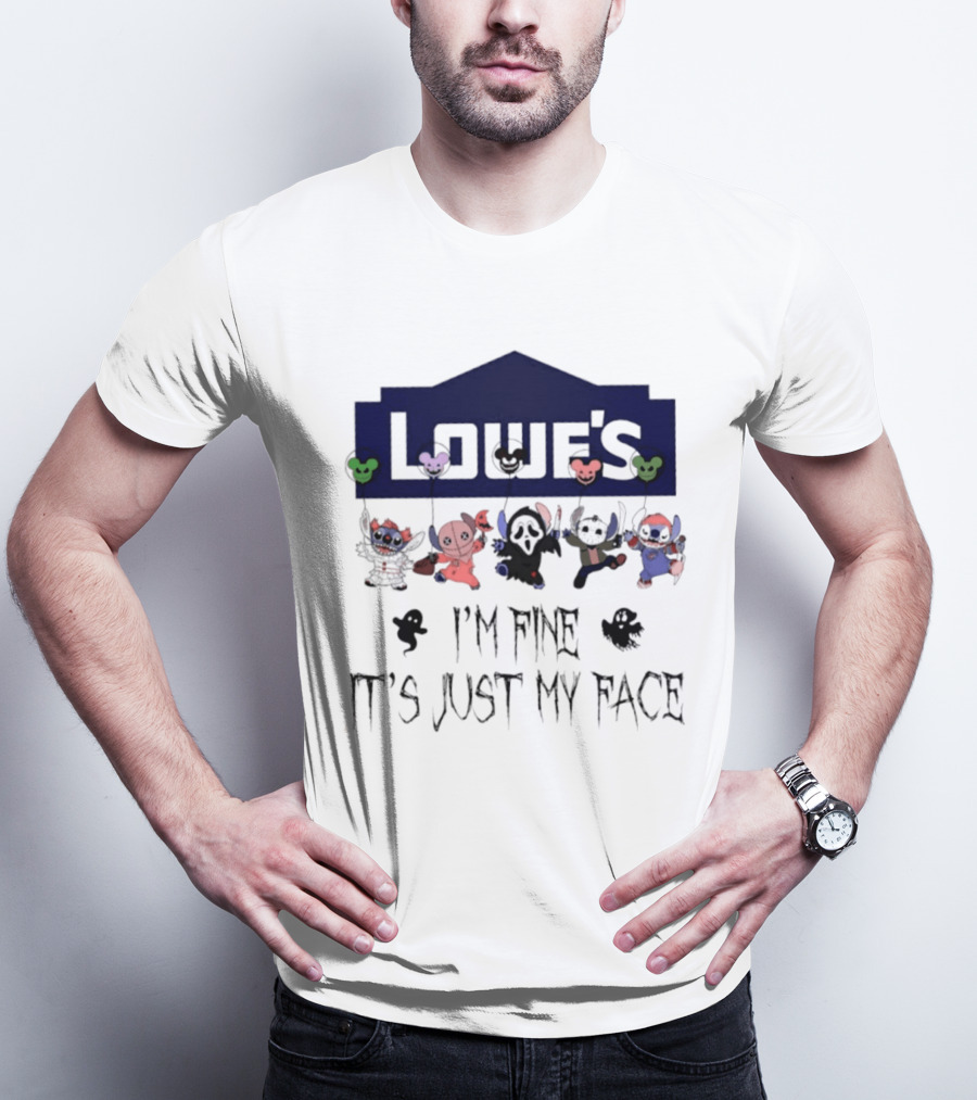 Lowe's X Stitch 2026 Halloween I'm Fine It's Just My Face T-Shirt