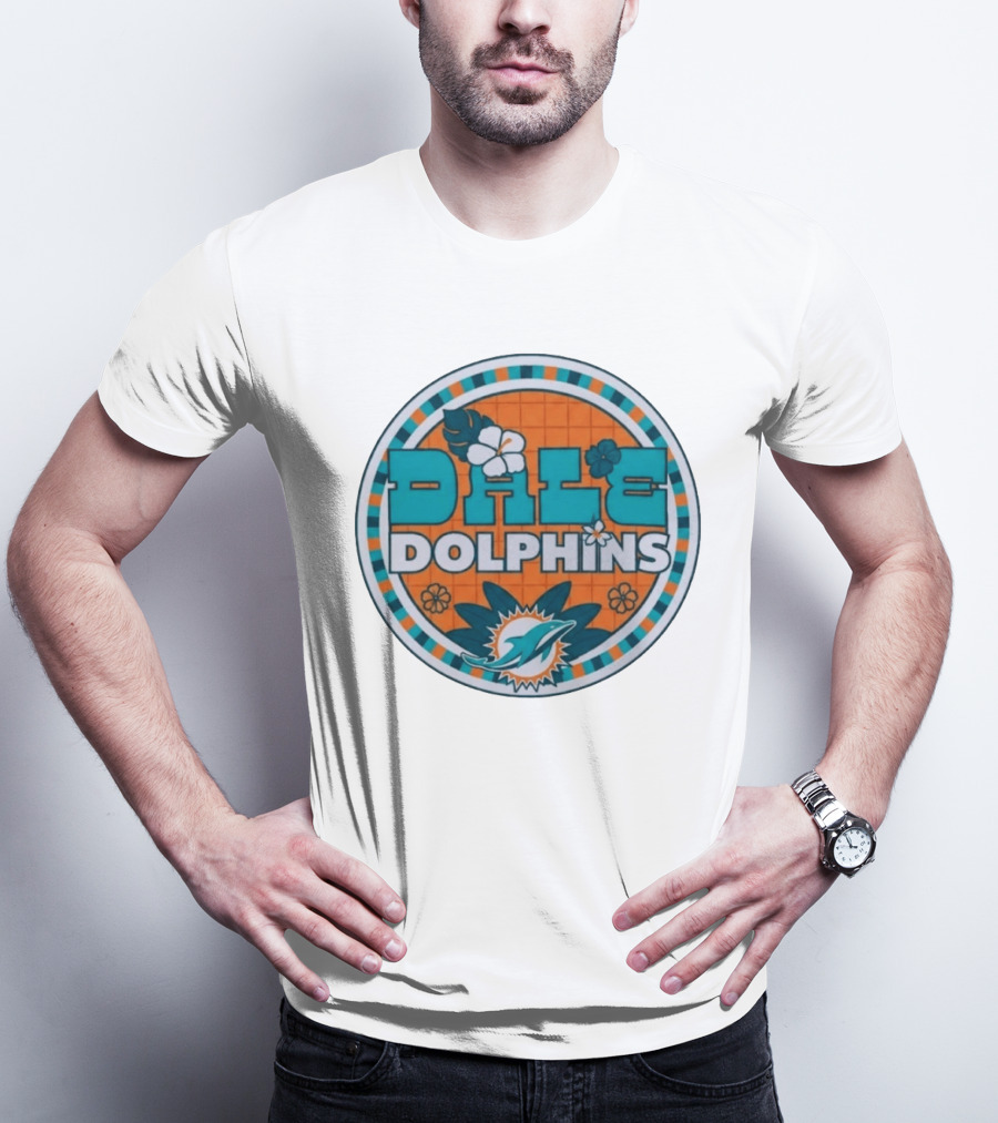 Dale Dolphins Miami Delfines Floral T-Shirt