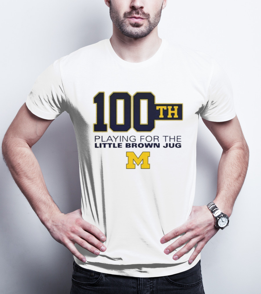 Michigan Wolverines 100th Playing For The Little Brown Jug M T-Shirt