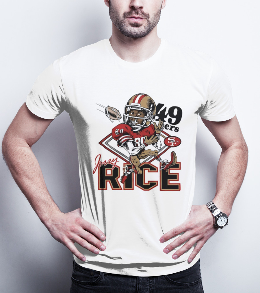 Jerry Rice San Francisco 49ers Caricature T-Shirt