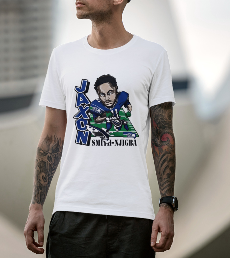 Seattle Seahawks Jaxon Smith Njigba Football Caricature T-Shirt