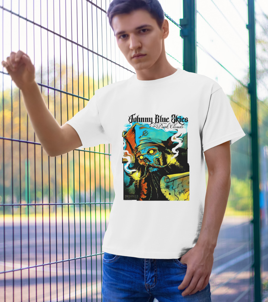 Johnny Blue Skies And The Dark Clouds Pirate Map Gainbridge Fieldhouse Indianapolis 2026 Event T-Shirt