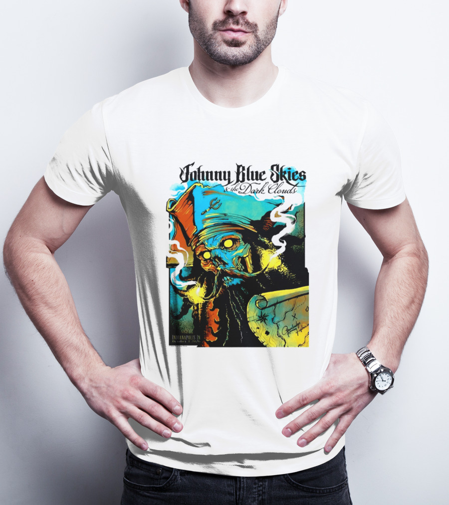 Johnny Blue Skies And The Dark Clouds Pirate Map Gainbridge Fieldhouse Indianapolis 2026 Event T-Shirt