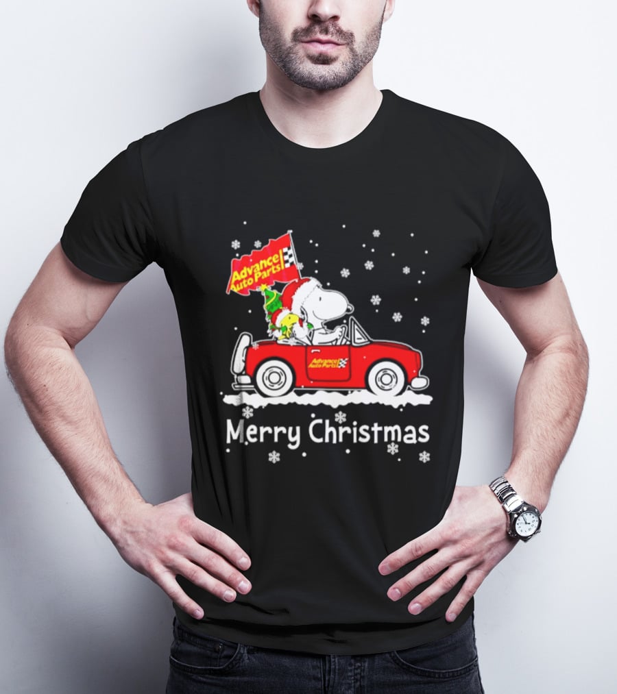 Advance Auto Parts Snoopy Woodstock Merry Christmas 2026 T-Shirt