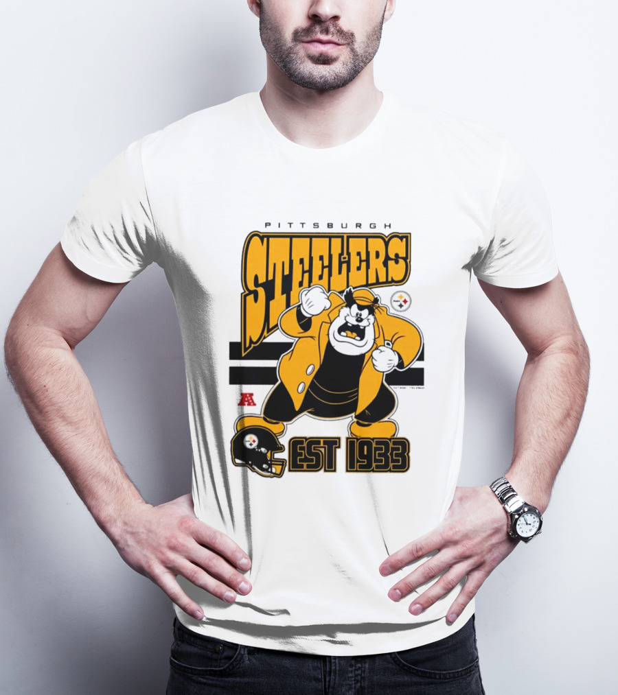 Pittsburgh Steelers Disney Pete EST 1933 NFL Collaboration T-Shirt