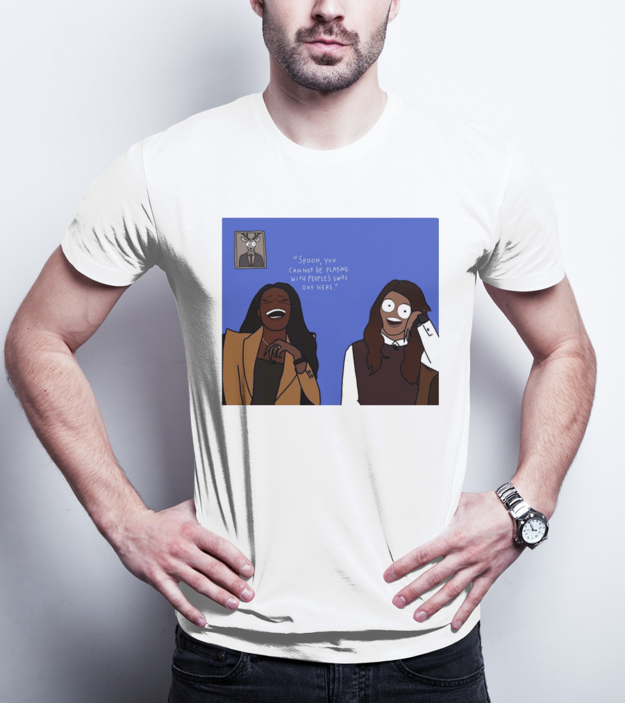 Spoon You Cannot Be Playing Meme Cartoon Laughter Scene T-Shirt