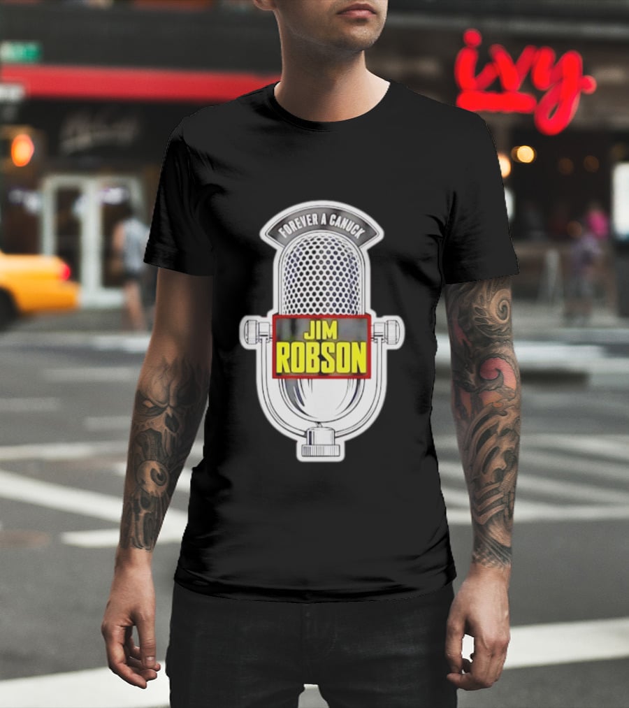 Jim Robson Forever A Canuck Microphone Vancouver Canucks T-Shirt