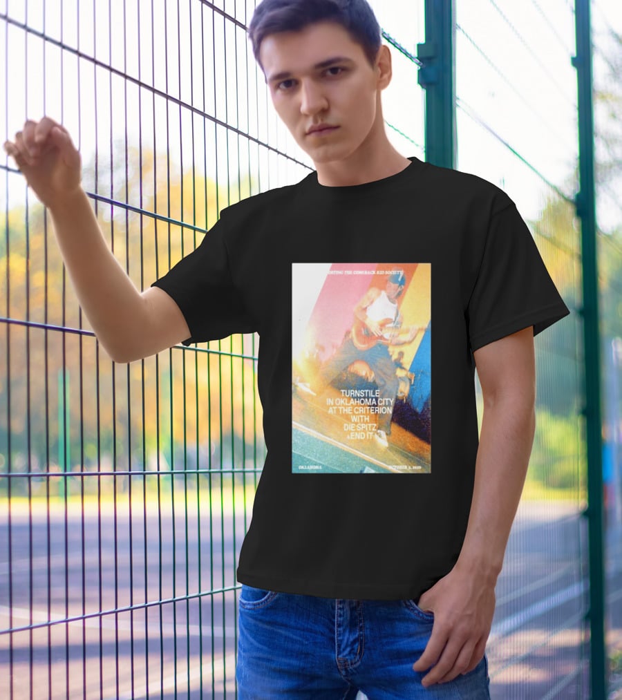 Turnstile Oklahoma City The Criterion October 5 2026 With Die Spitz And End It Concert T-Shirt