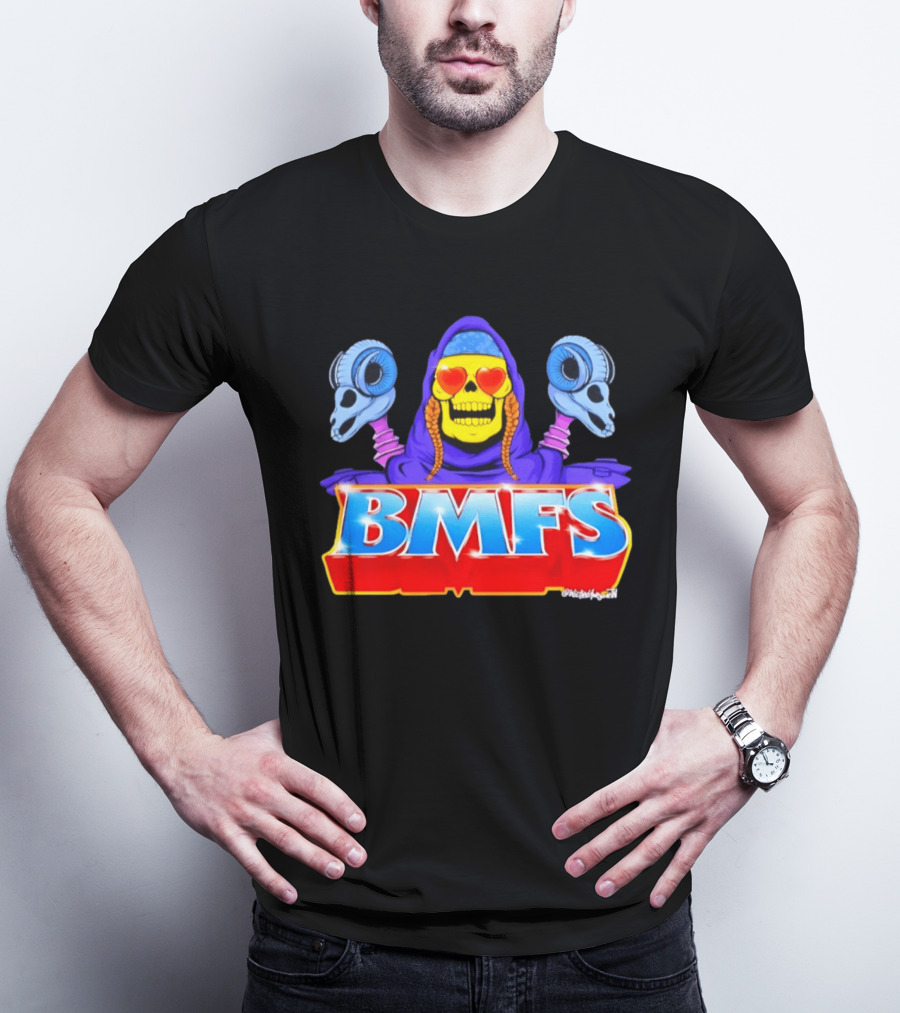 BMFS Halloween Skull With Heart Eyes And Ram Skulls T-Shirt