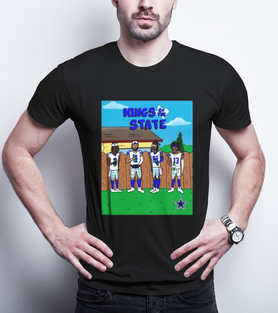 Dallas Cowboys Kings Of The State Football Team Texas Dedication T-Shirt