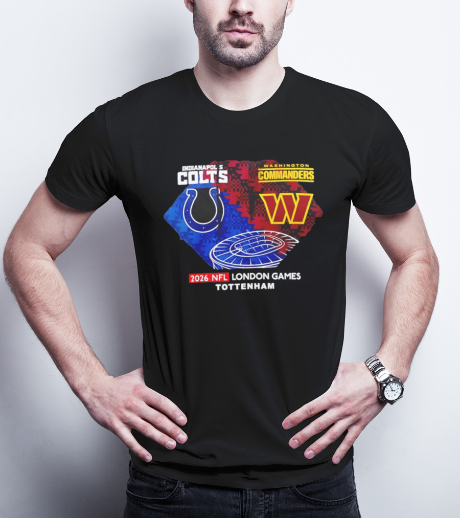 Indianapolis Colts Vs Washington Commanders 2026 NFL London Games Wembley Stadium T-Shirt