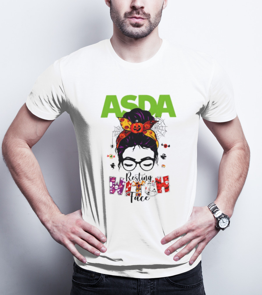 ASDA Resting Witch Face Halloween 2026 Pumpkin Headband Glasses T-Shirt