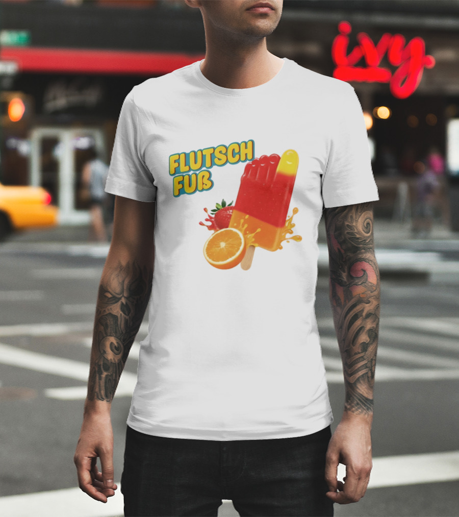 Flutsch Fub Popsicle Orange Strawberry Splash T-Shirt