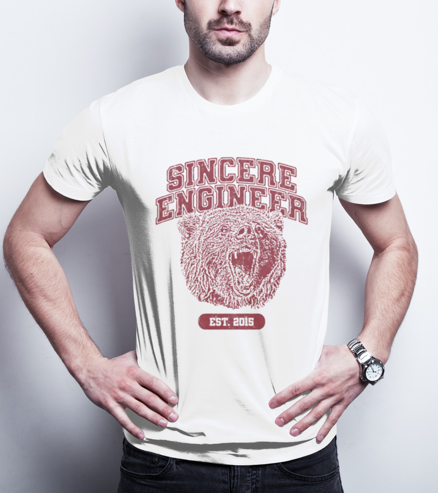 Sincere Engineer Bear Est 2015 Engineering T-Shirt