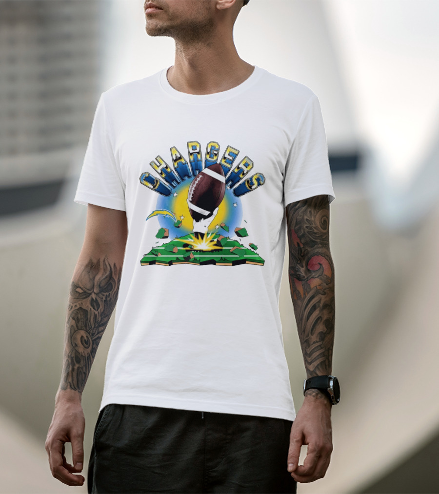 Los Angeles Chargers 2026 Explode Clubhouse Football Burst T-Shirt