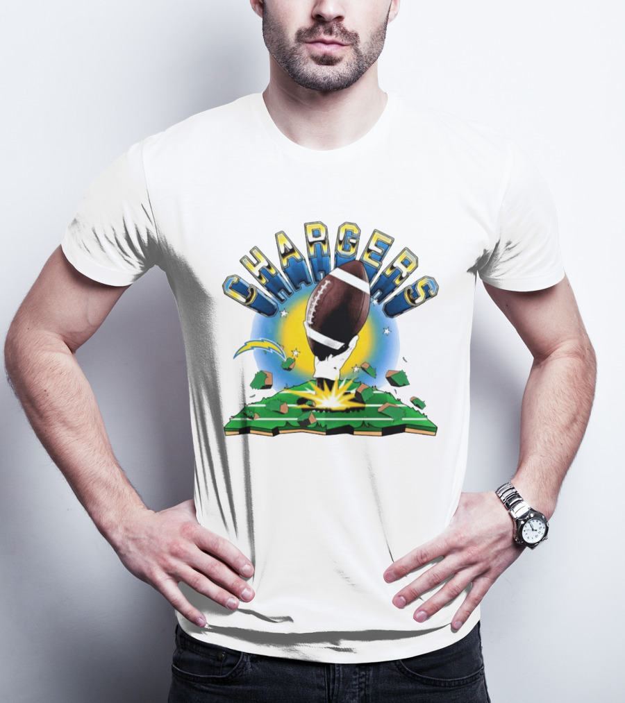Los Angeles Chargers 2026 Explode Clubhouse Football Burst T-Shirt