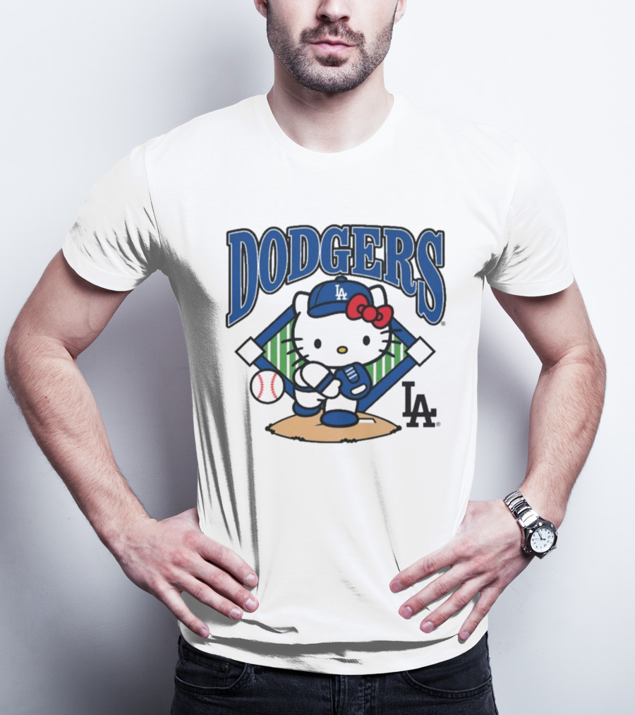 Dodgers Hello Kitty LA Baseball Homage T-Shirt