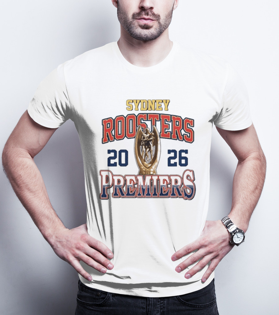 Sydney Roosters 2026 Premiers Trophy Celebrating NRL Victory T-Shirt
