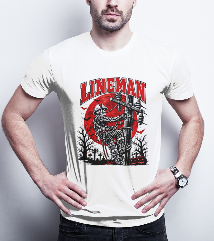 Texas Tech Red Raiders Lineman Halloween Skeleton Scene 2026 T-Shirt