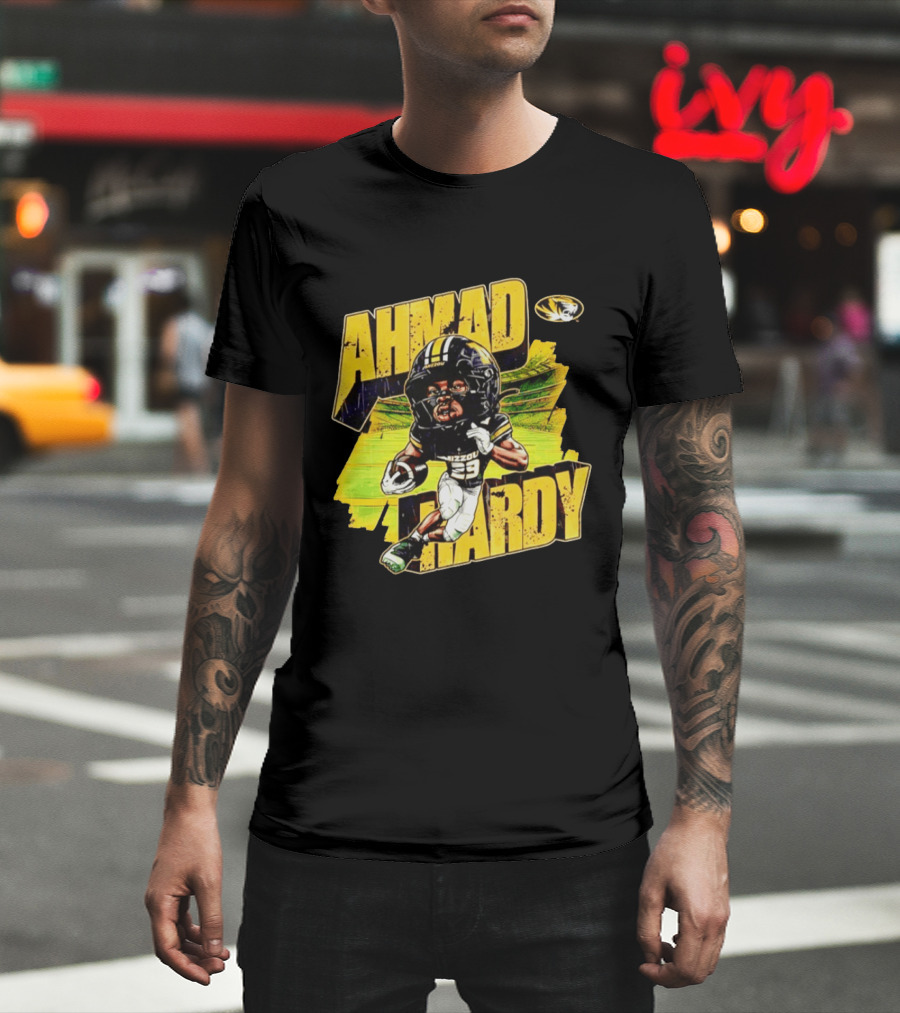 Missouri Tigers Football Ahmad Hardy NCAA Caricature T-Shirt