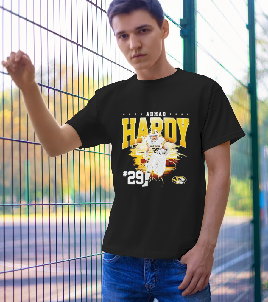 Ahmad Hardy Missouri Tigers NCAA Football #29 Lightning T-Shirt