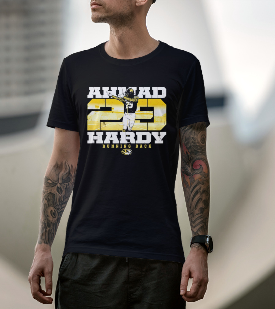 Ahmad 20 Hardy Running Back Missouri Tigers Football NCAA T-Shirt