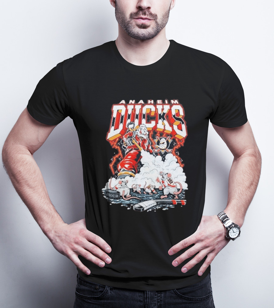 Anaheim Ducks Pest Control NHL Hockey Cartoon Rats T-Shirt