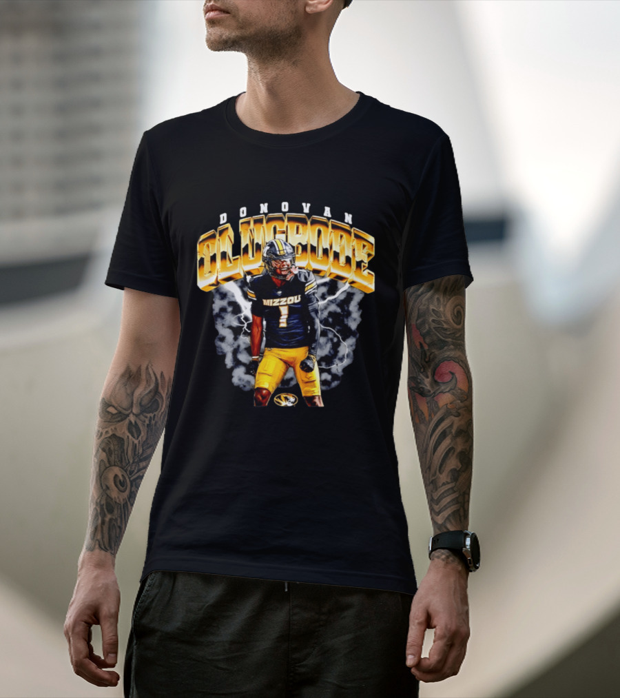 Donovan Olugbode Mizzou Tigers Football Lightning NCAA T-Shirt