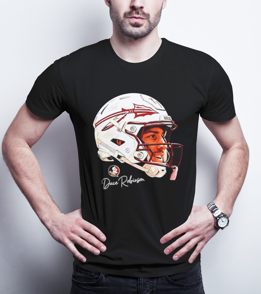 Duce Robinson Florida State Seminoles Football NCAA Game Face Helmet T-Shirt